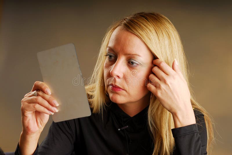 Woman Reading Card Picture. Image: 4001365
