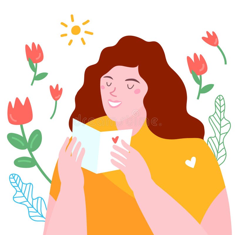 Love Letter Reading Stock Illustrations – 650 Love Letter Reading Stock ...