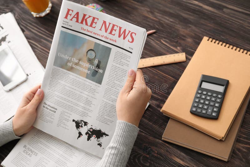 Woman Reading Morning Newspaper at Table Stock Image - Image of news ...