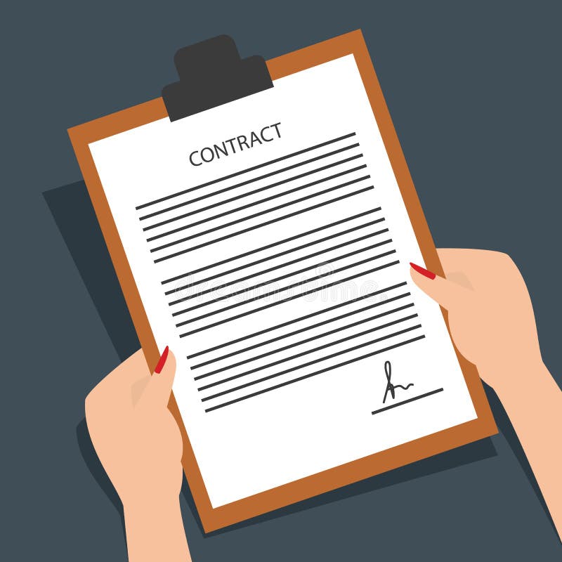 Signed Contract. Vector Illustration Stock Vector - Illustration of ... Signed Contract. Vector Illustration Stock Vector - Illustration of ...