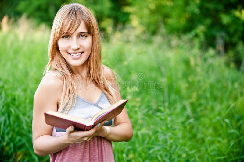 Woman reads book stock photo. Image of lifestyle, head - 15262566