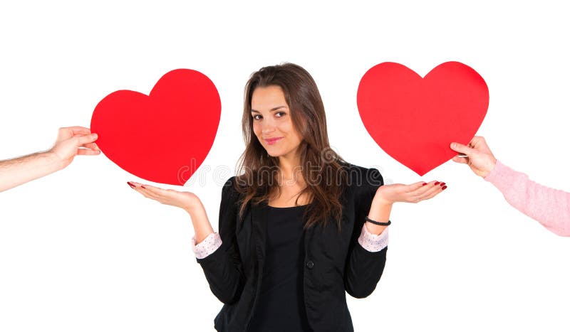 Woman in love stock image. Image of happy, hands, person - 29001637