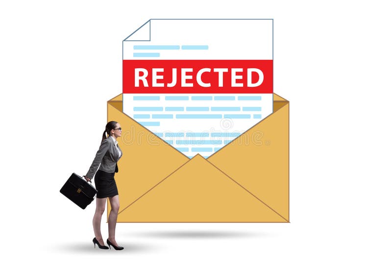 Woman Receiving Rejection Notice on Her Cv Stock Image - Image of ...