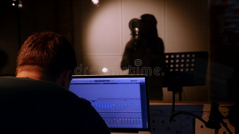 Woman Recorded Recording Studio Sound Engineer Stock Photos - Free ...