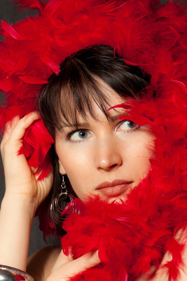Woman in red stock image. Image of beauty, woman, color - 17822173