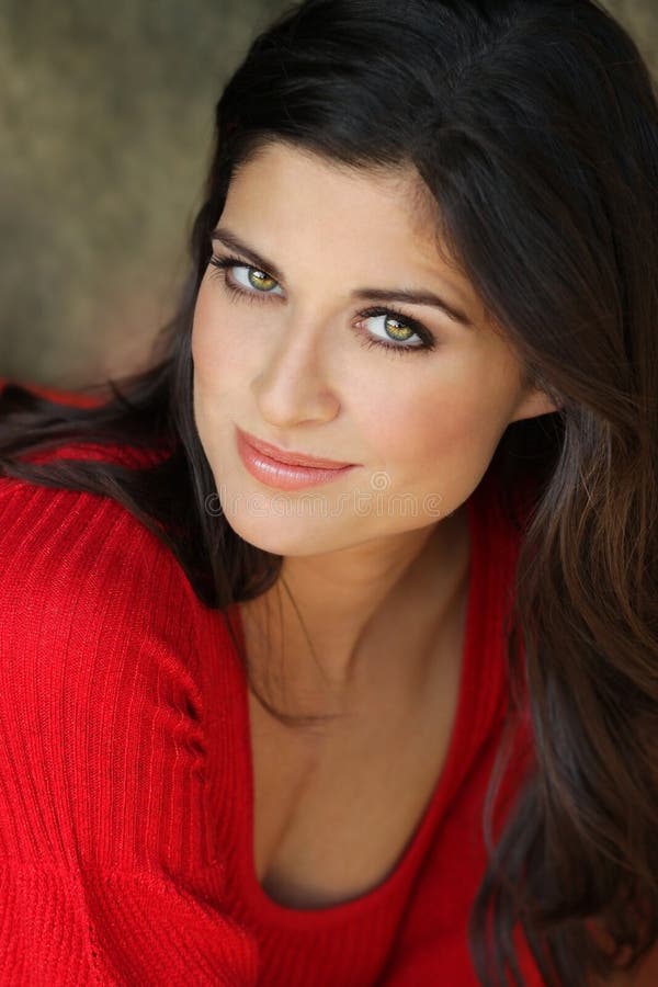 Woman in red stock image. Image of attractive, female - 21783025