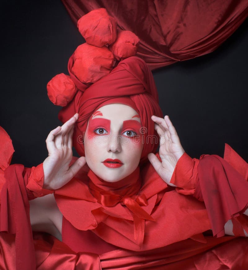 Woman in red. stock image. Image of adult, artistic, attractive - 37758499