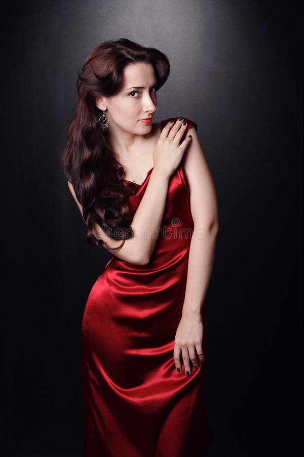 Woman in red dress stock image. Image of beautiful, fashion - 32972047