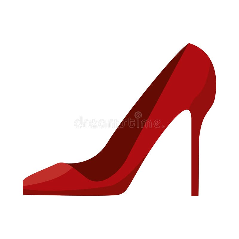 Woman red heel stock vector. Illustration of heels, elegance - 81529435