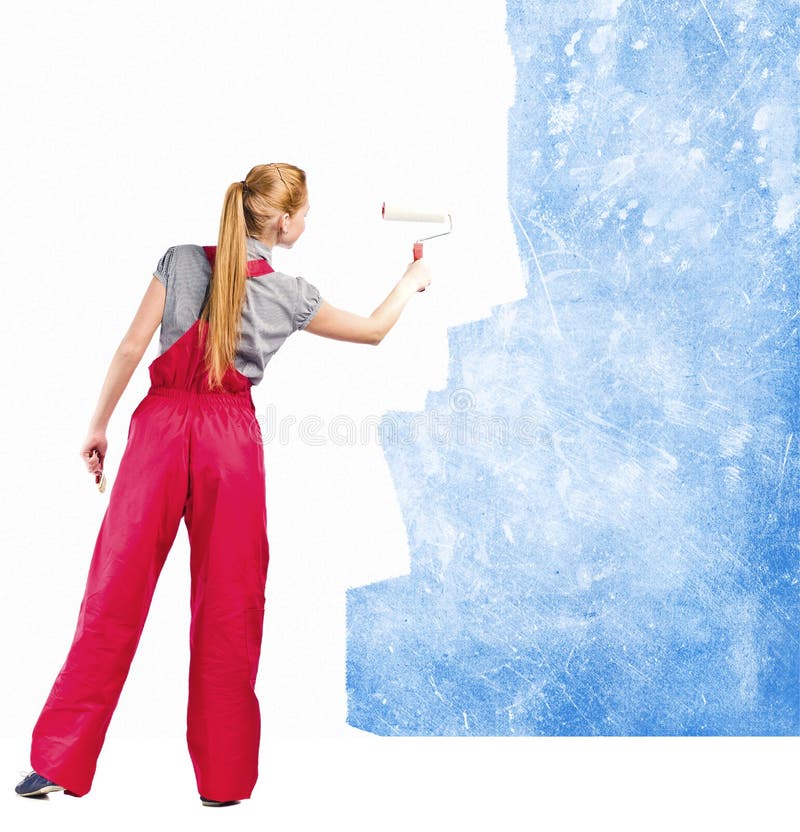 Soiled Woman is Standing at Sea Coast Stock Photo - Image of body ...