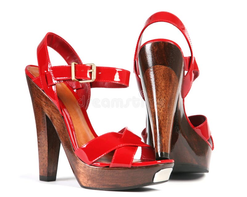 Woman red shoes stock photo. Image of wear, white, object - 9807958