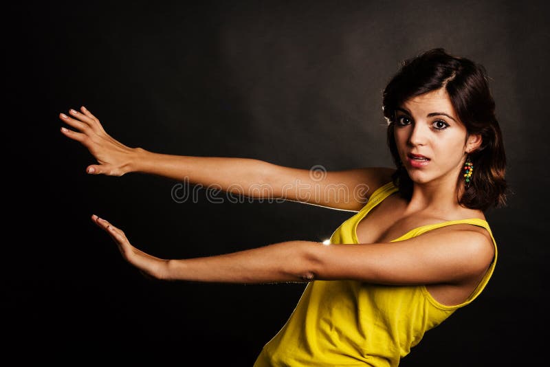 Woman refusing stock photo. Image of grimace, attitude - 48806424
