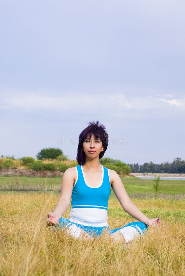 Woman relaxes stock image. Image of healthy, nature, hispanic - 10565593