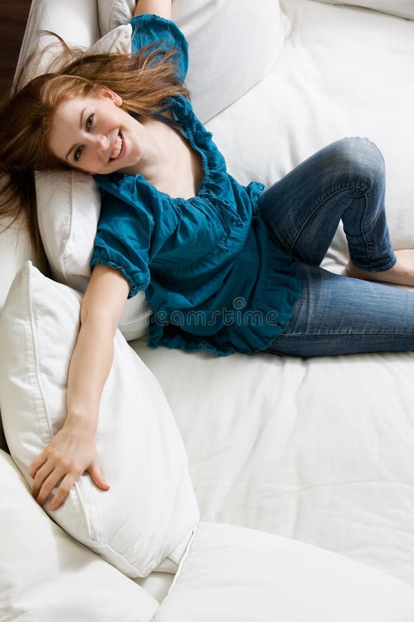 Woman relaxing stock image. Image of relaxed, casual - 18749751