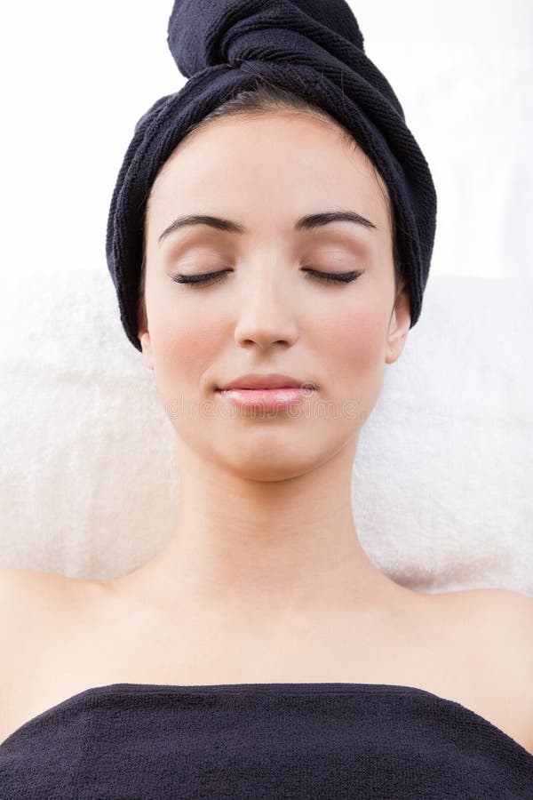 Woman Relaxing at Beauty Spa Stock Photo - Image of enjoying, skin ...