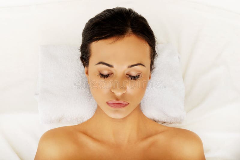 Woman Relaxing in Spa with Closed Eyes Stock Image - Image of care ...