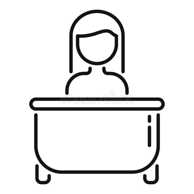 Woman Relaxing Taking a Bath in Bathroom Stock Vector - Illustration of ...