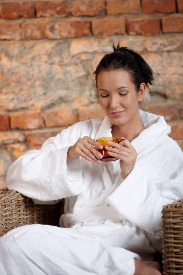 Woman relaxing in wellness stock photo. Image of health - 23609594