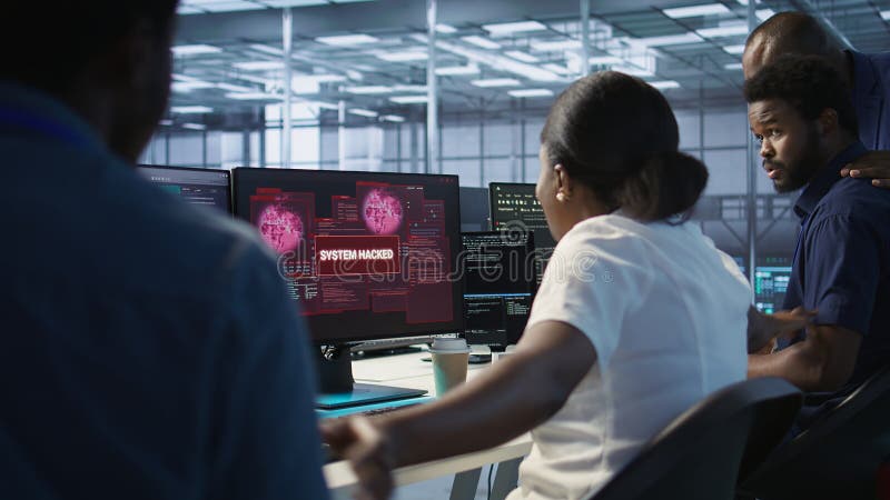 Woman Requesting Help from Cybersecurity Team after Seeing Security ...