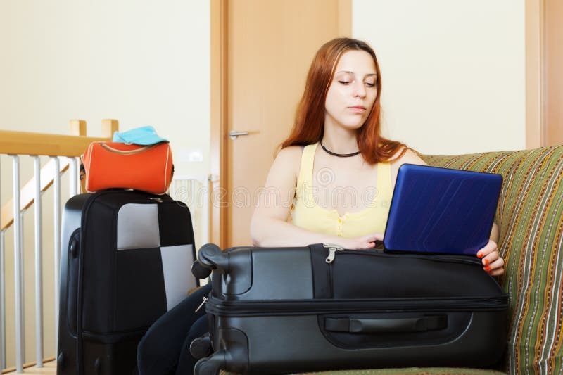 Woman Reserving Resort Online Internet Stock Photos - Free & Royalty ...