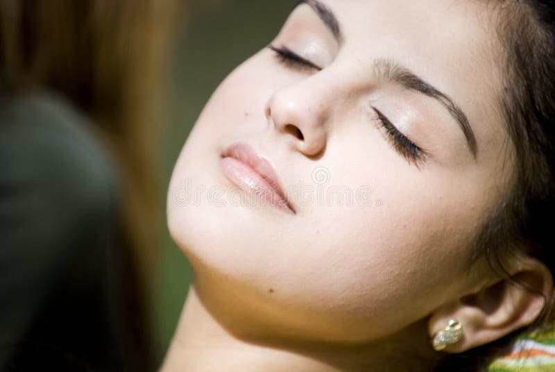 Woman resting. stock photo. Image of restfulness, contemplating - 2488588