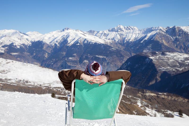 Woman resting on chair stock photo. Image of hands, relaxed - 7742320