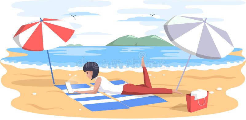 Working Beach Art Stock Illustrations – 118 Working Beach Art Stock ...