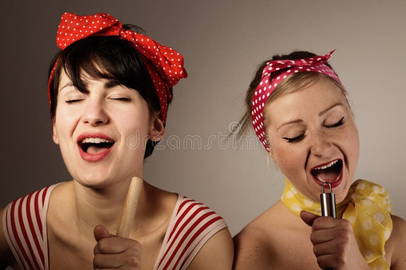 Woman in retro style. stock image. Image of dress, brunette - 27016099