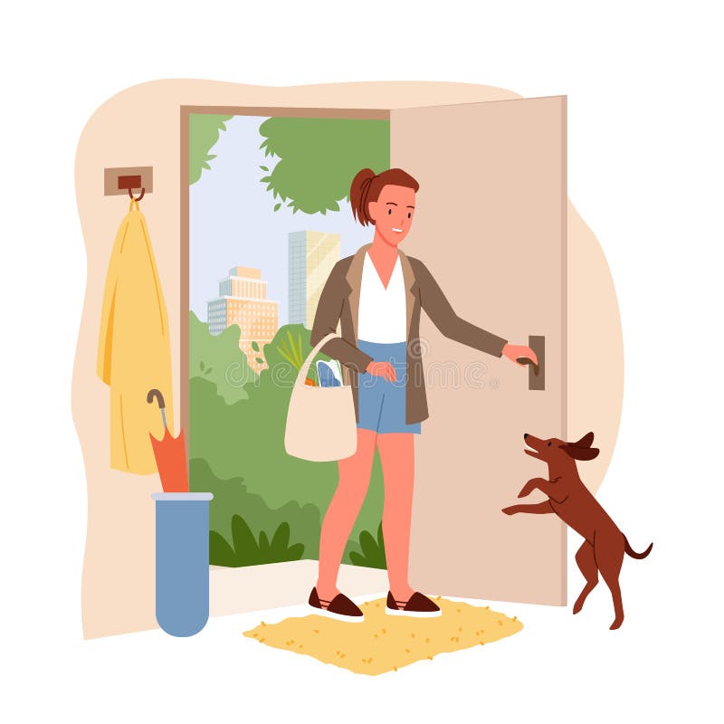 Girl Coming Home Stock Illustrations – 175 Girl Coming Home Stock ...