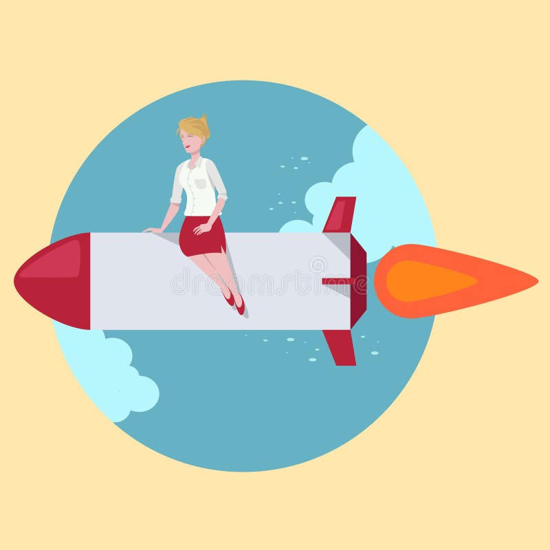 Rocket Ride Woman Stock Illustrations – 197 Rocket Ride Woman Stock ...