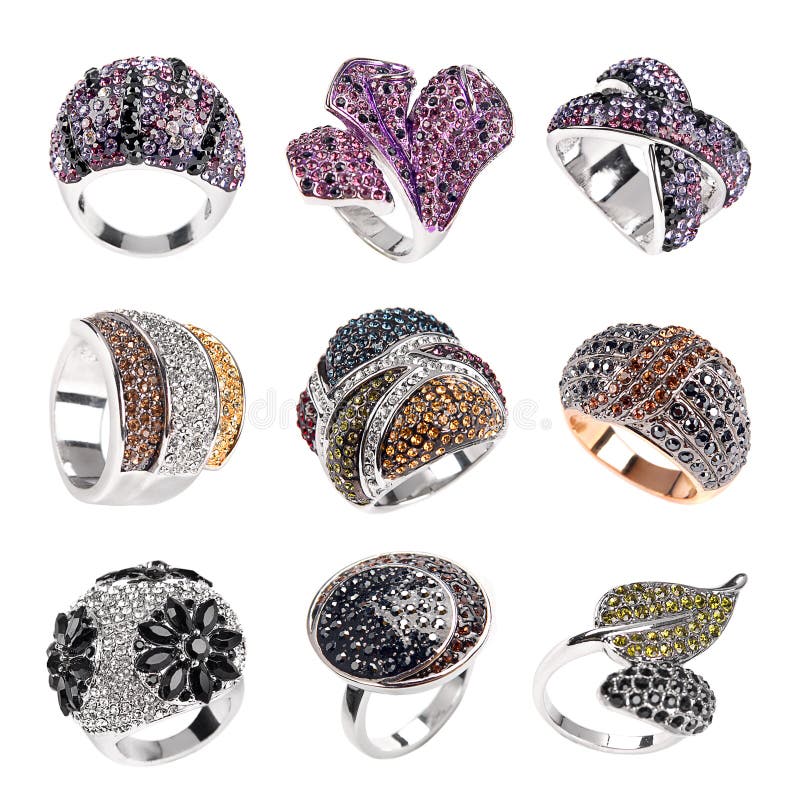Woman ring set stock photo. Image of jewelry, silver - 11694934