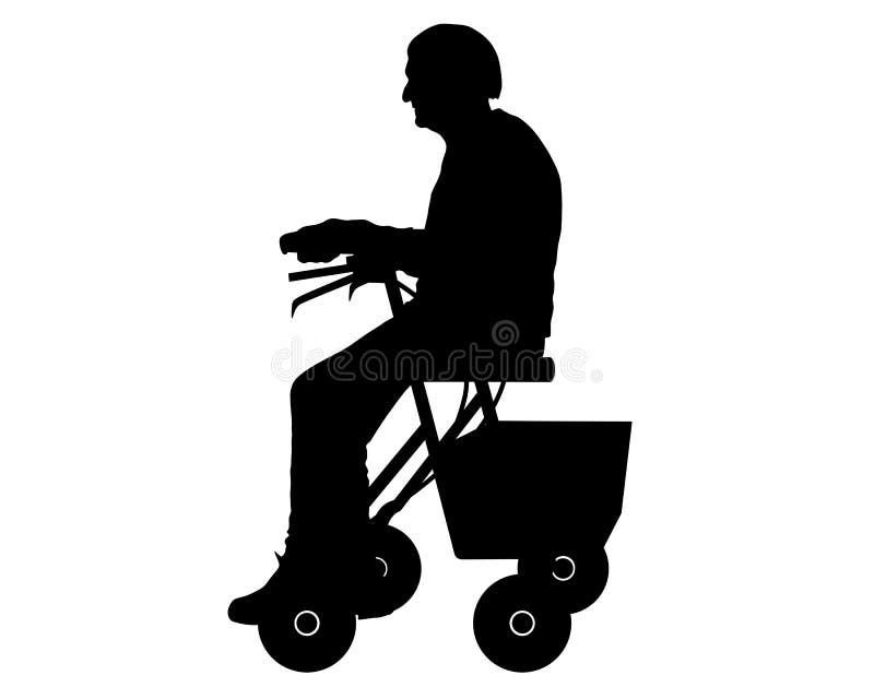 Woman with rollator stock vector. Illustration of isolated - 39311937