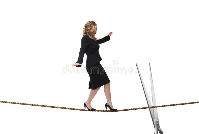 Woman on rope stock photo. Image of acrobat, isolated - 19172912