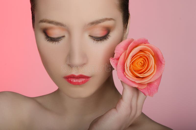 Red Rose Closed and Open Buds on Green Leaves Background Stock Image ...