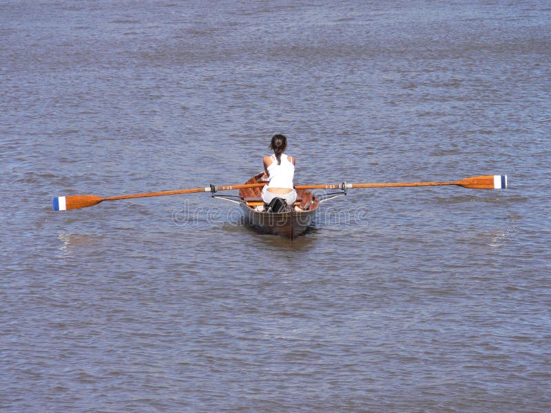 Woman rowing stock photo. Image of wood, rowing, people - 2299742