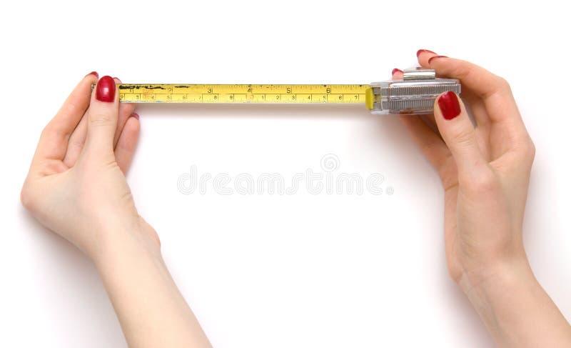 Woman with ruler stock image. Image of manicure, gauge - 2089827