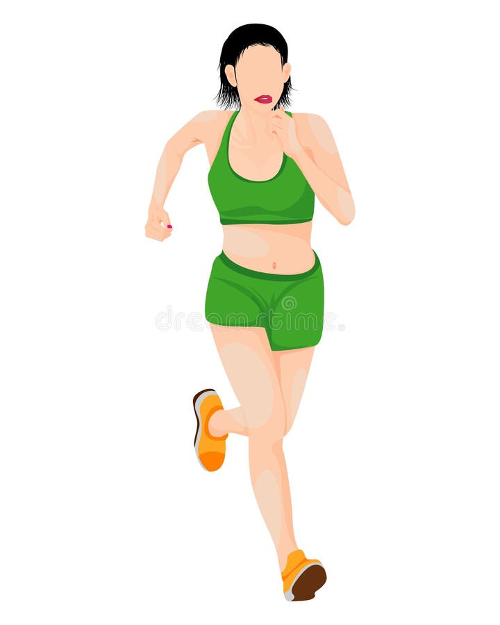 Woman Run Exercise Vector Design Stock Vector - Illustration of slim ...