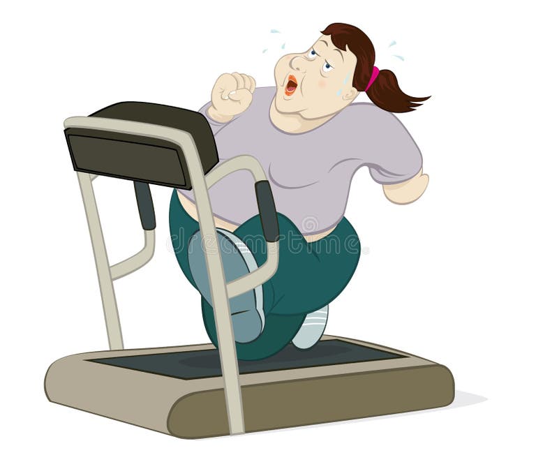 Cartoon Woman Running Treadmill Stock Illustrations – 877 Cartoon Woman ...