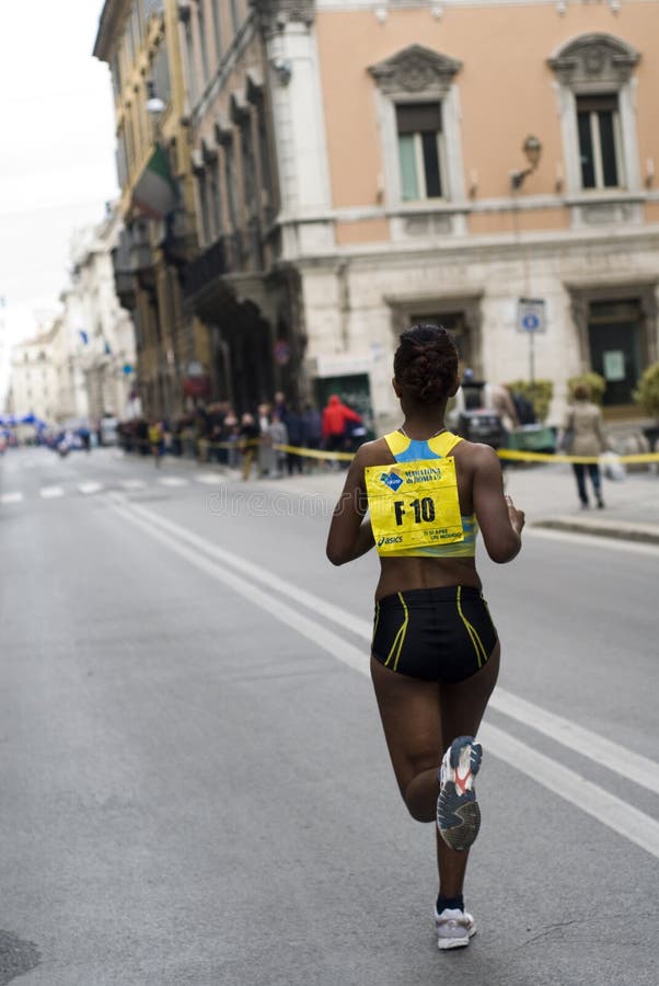 Runner editorial photography. Image of female, piazza - 14832592