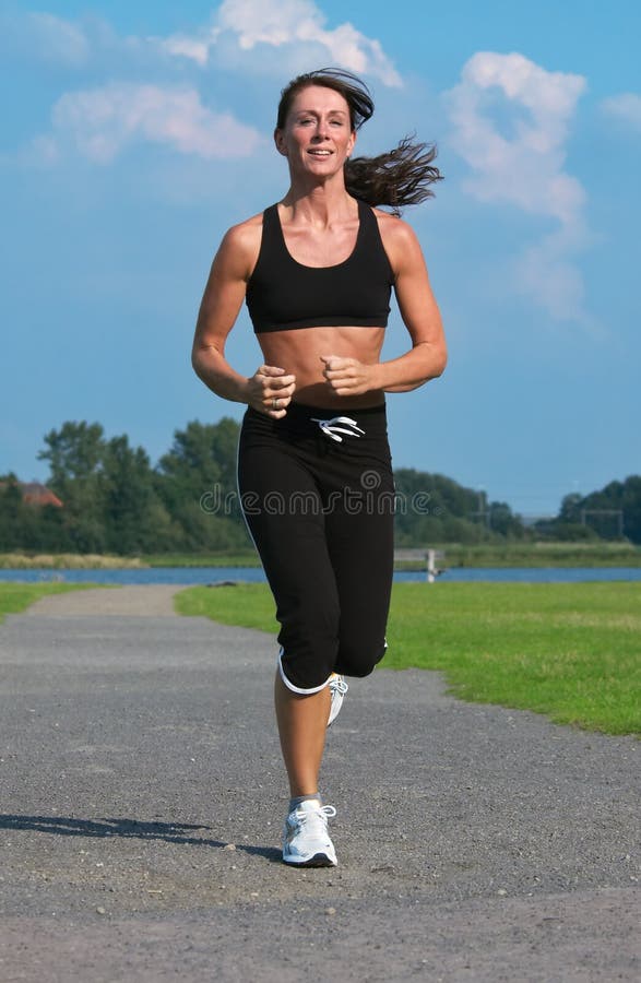 Woman running stock photo. Image of legs, outdoor, leisure - 1316856