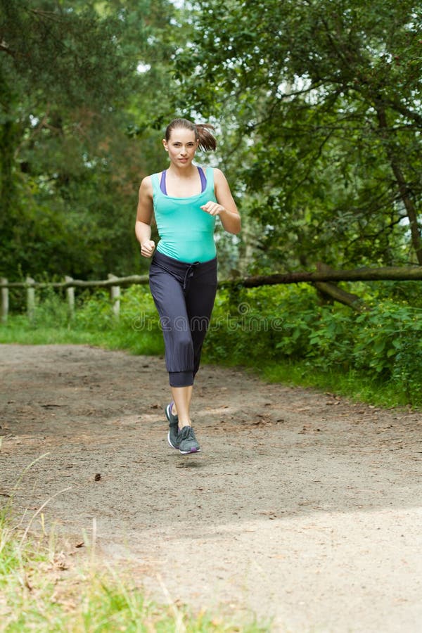 Woman running stock photo. Image of wellbeing, lady, path - 21347218