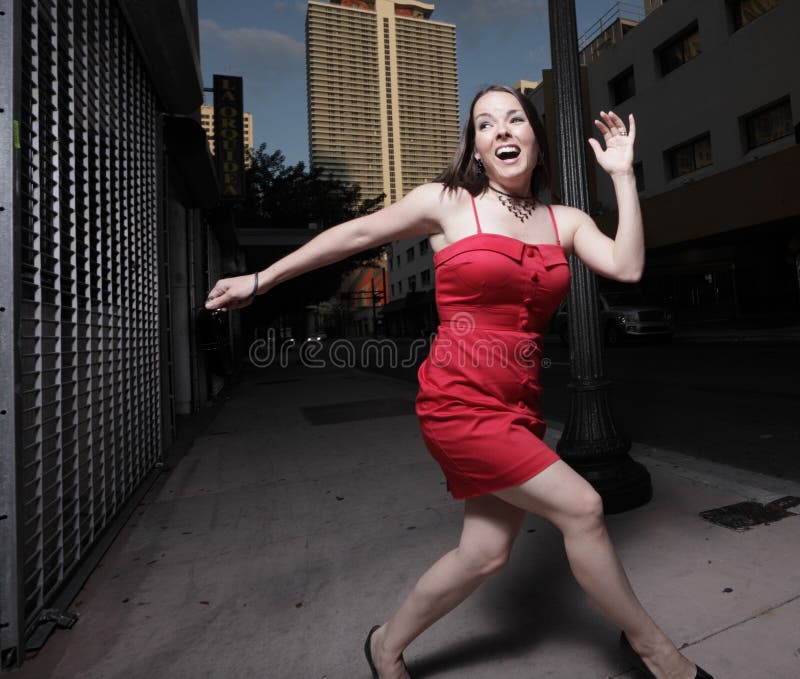Woman running away stock photo. Image of night, feminine - 14107398