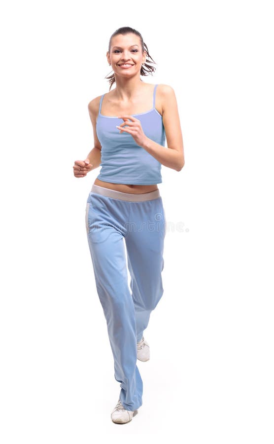 Athletic lady running stock image. Image of person, training - 30030595