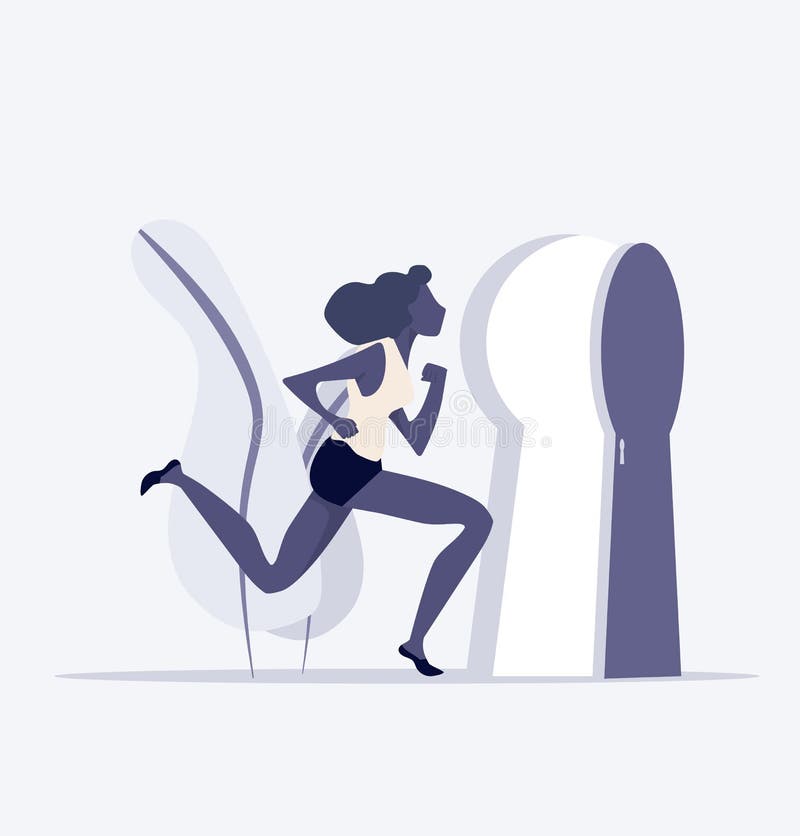 Entering Keyhole Vector Cartoon Illustration Stock Illustrations – 35 ...