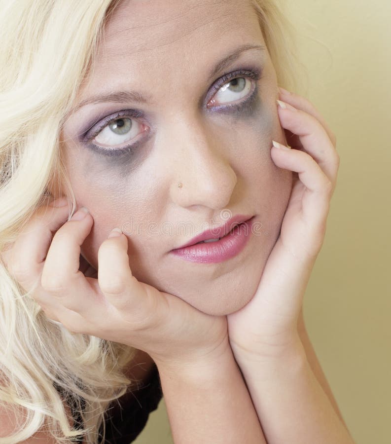 Woman Crying Makeup Running Stock Photos - Free & Royalty-Free Stock ...