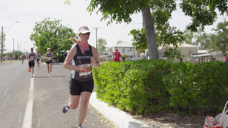 Woman Running in Slow Motion Stock Footage - Video of rider, young ...