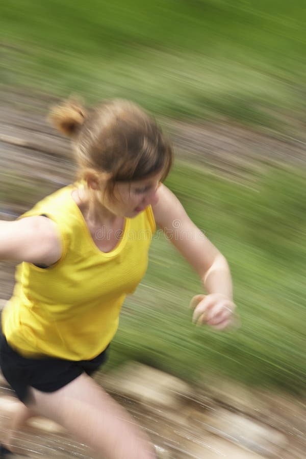 Woman Running on Track stock image. Image of person, lifestyle - 33851451