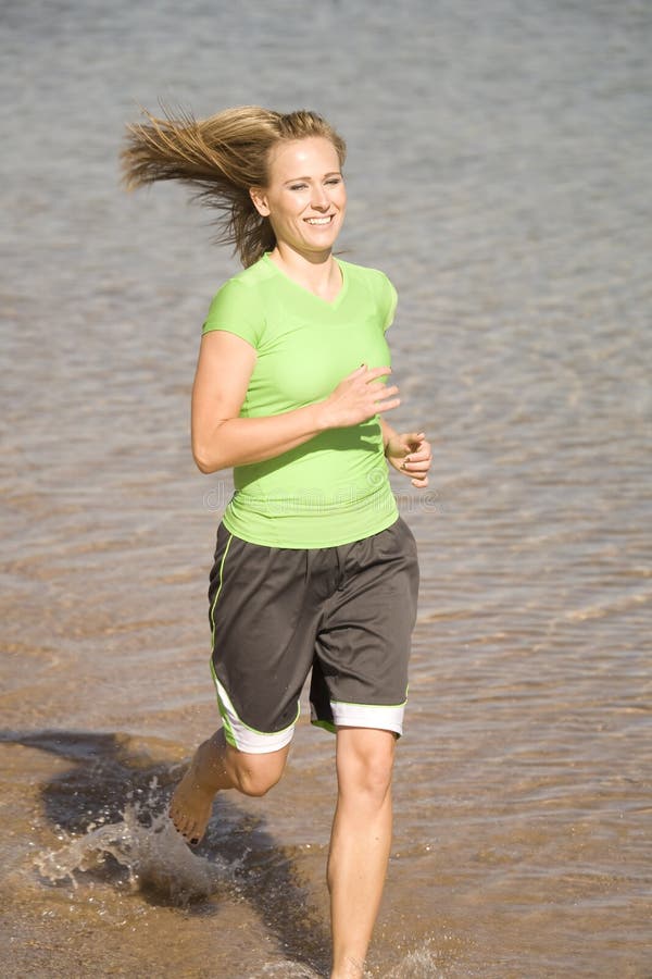 Woman Running Forward Silhouette Stock Photo - Image of energetic ...