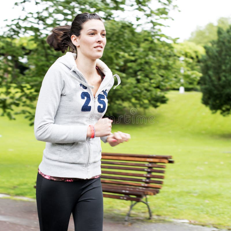 Woman running. stock image. Image of healthy, woman, young - 32396643