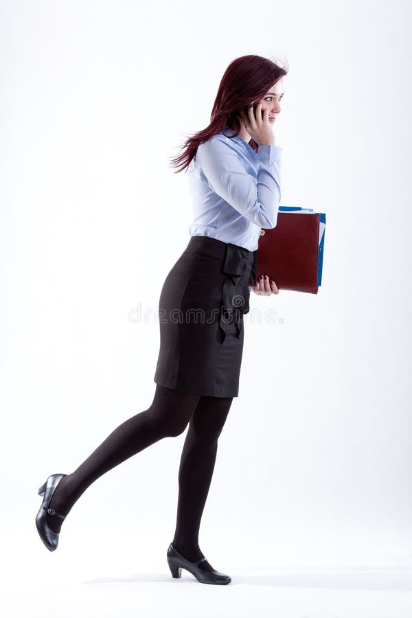 Woman in rush. stock photo. Image of high, lifestyle - 38926966
